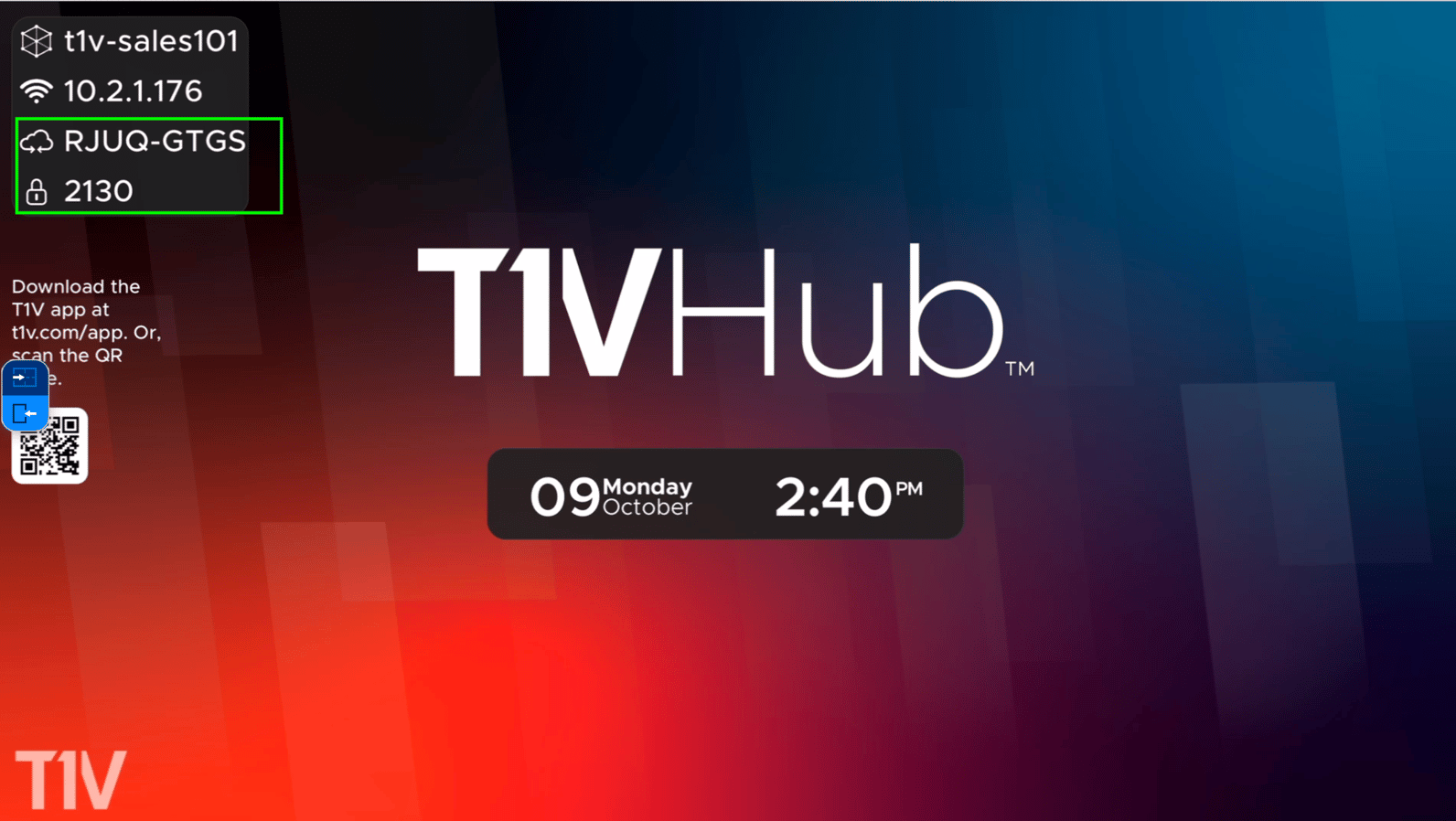 Getting Started with T1V Hub